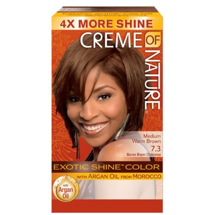 Permanent Color Argan Color Creme Of Nature Medium Warm Brown 7.3 ...
