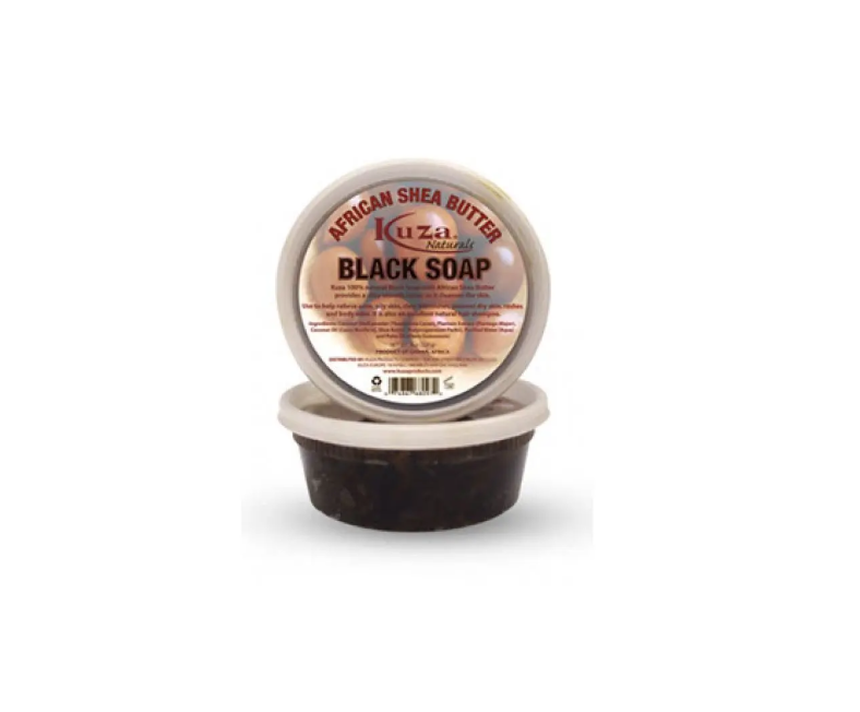 Kuza African Shea Butter Black Soap 8oz – coolcurl